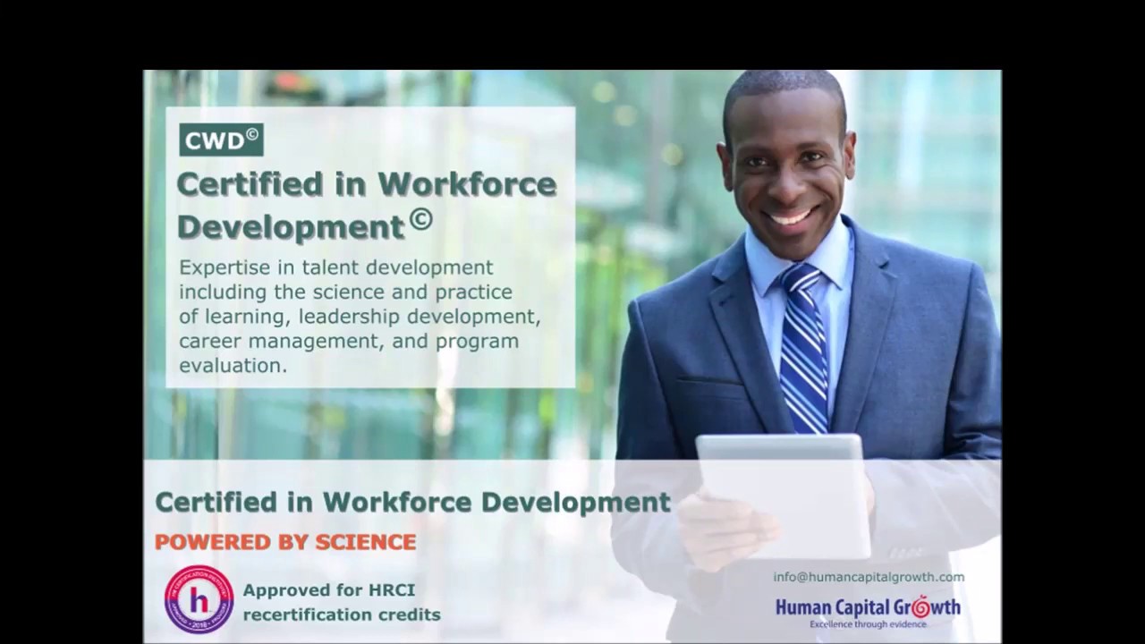 Certified in Workforce Development - YouTube