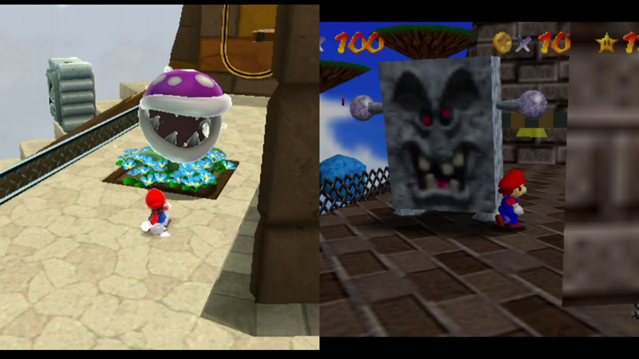 Whomps Fortress Vs Throwback Galaxy Super Mario Galaxy 2 Super Mario