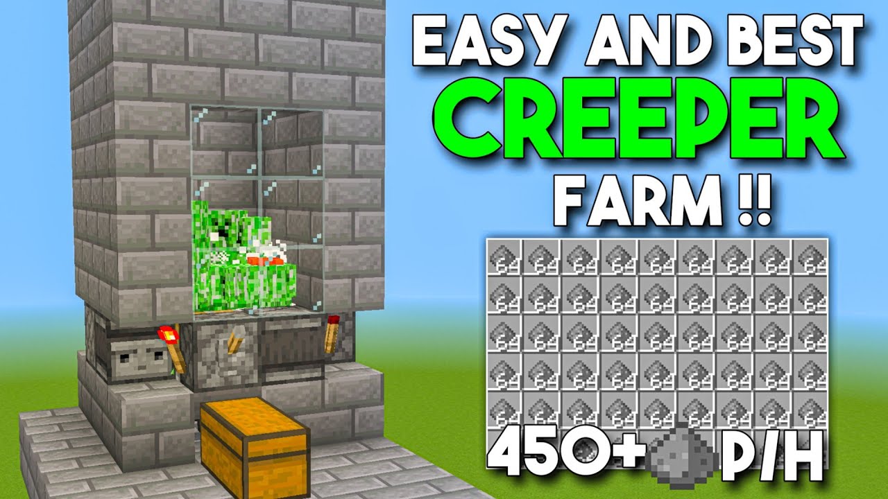 EASY & BEST CREEPER FARM IN MINECRAFT 1.21 (MCPE/BEDROCK/X BOX/CONSOLE ...