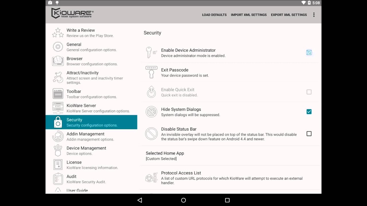 Getting started with KioWare for Android - YouTube