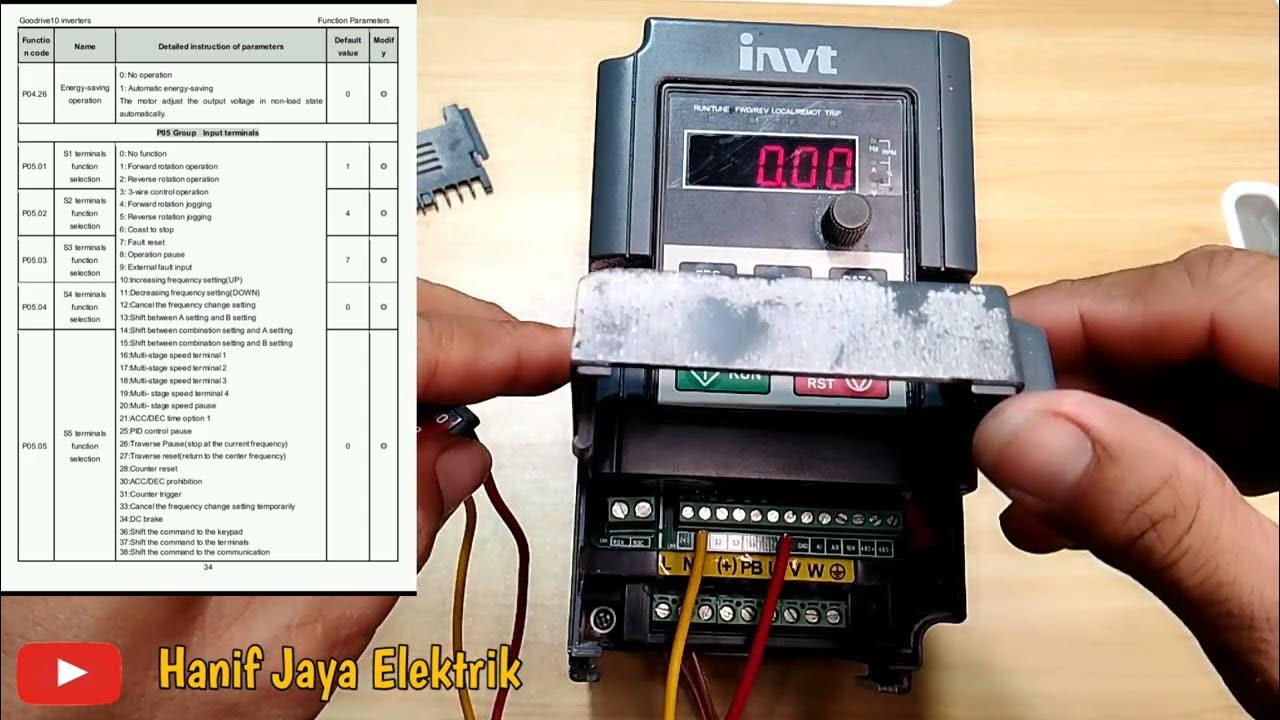 CARA SETTING FUNGSI TERMINAL EXTERNAL INVERTER INVT - YouTube