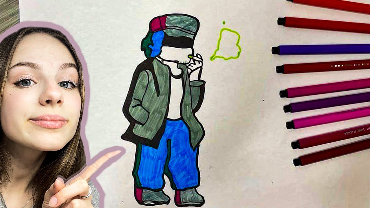 Drawing FNF GARCELLO - How to draw FNF GARCELLO | Luna - YouTube