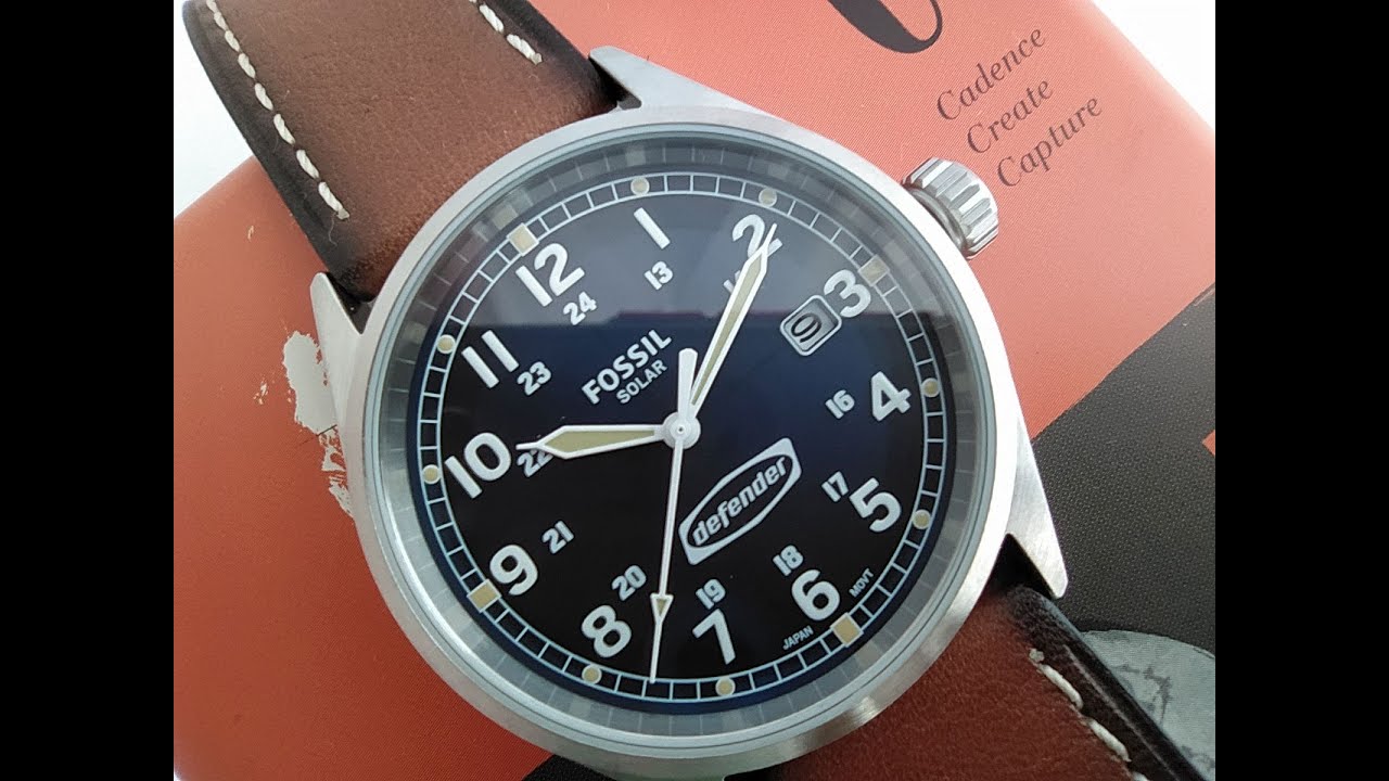 Fossil Defender Solar Watch - YouTube