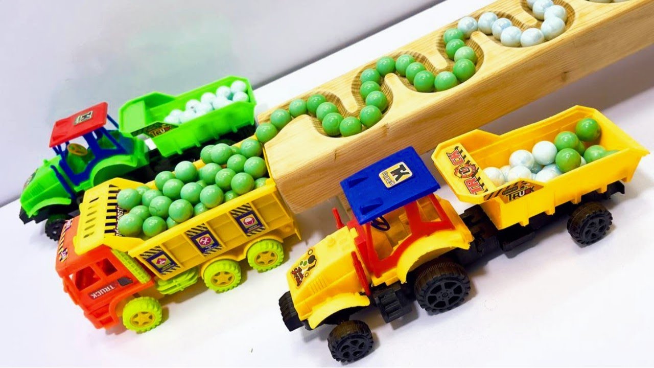 🚜 Colossal Marble Run Frenzy 🎢 HABA Slope & Trucks in Action | ASMR ...