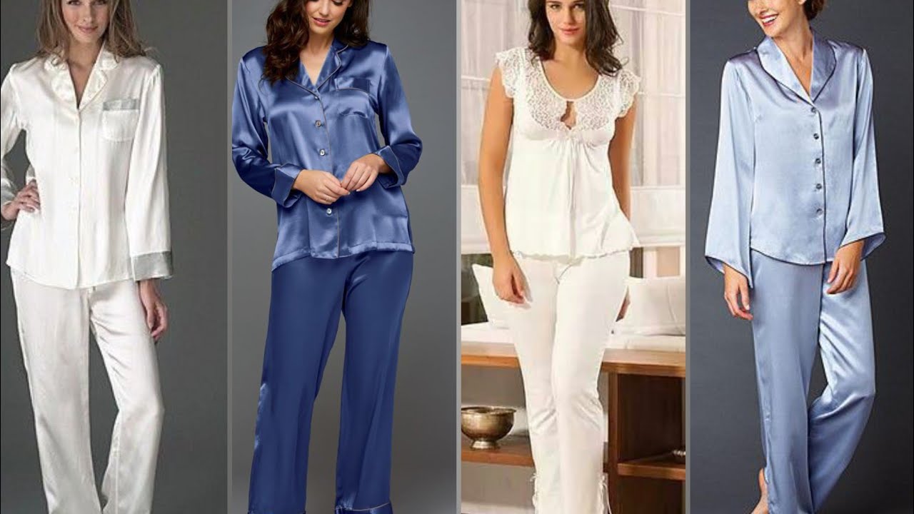 most beautiful designer Silk night dresses designing - YouTube