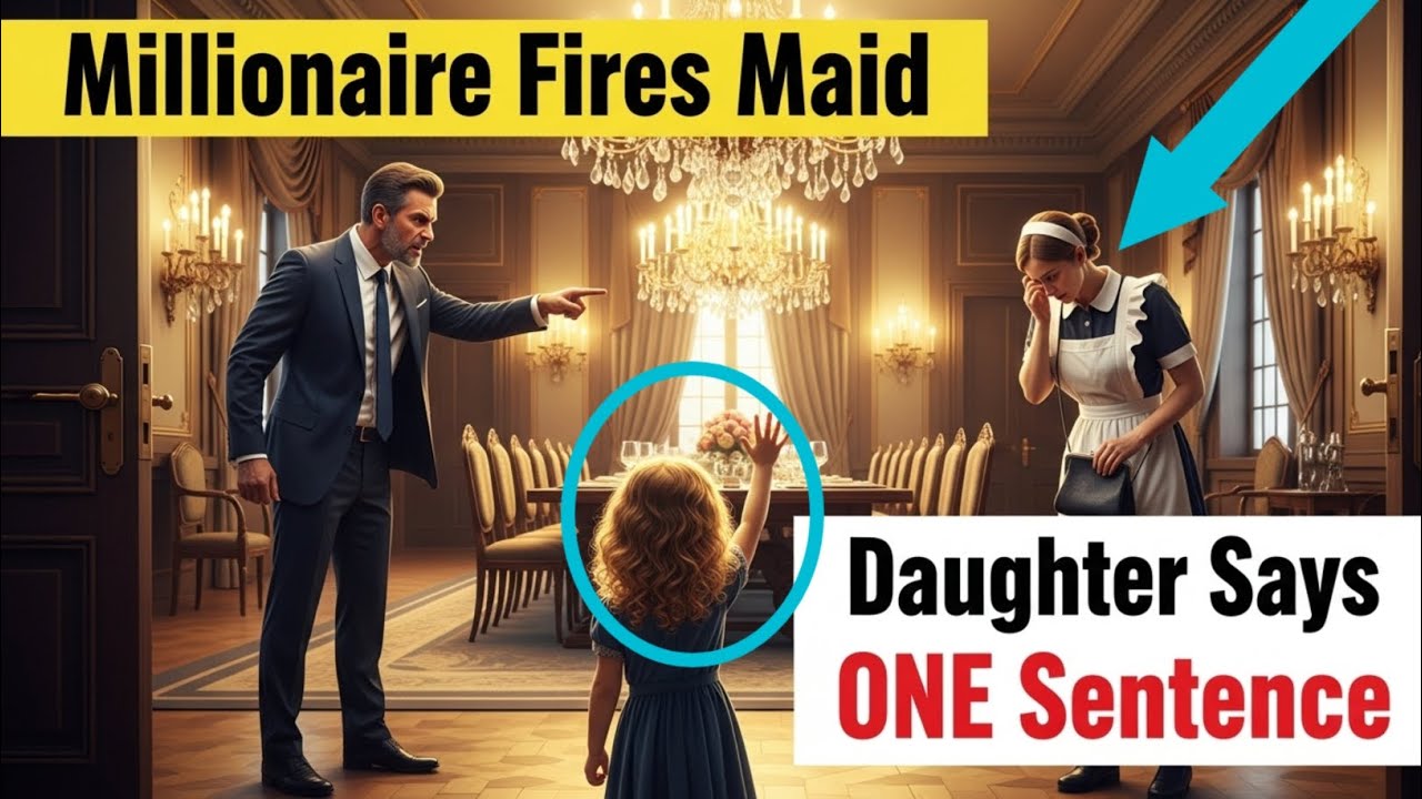 Millionaire Fires Maid in front of Daughter - Then the Child Says One ...