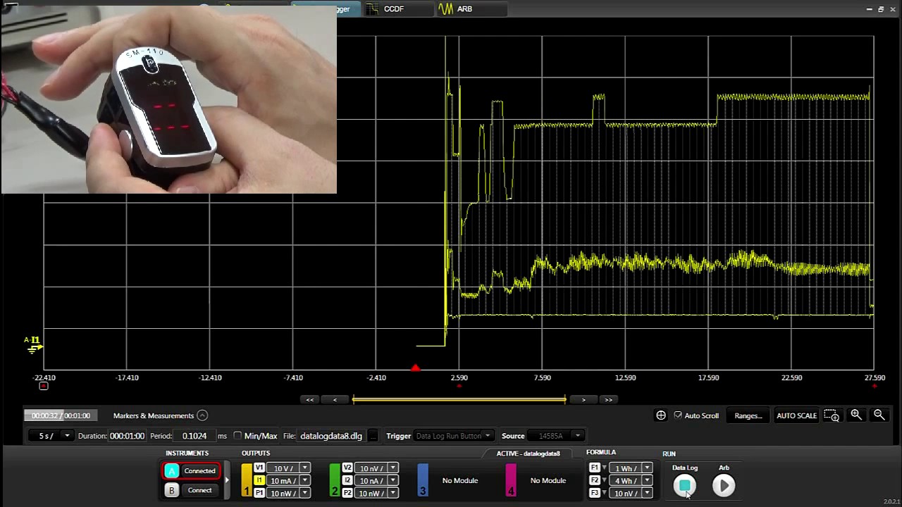 [한국어] Keysight N6705B, N6781A, 14585A 를 통한 의료 기기 전류 소모 측정 - YouTube