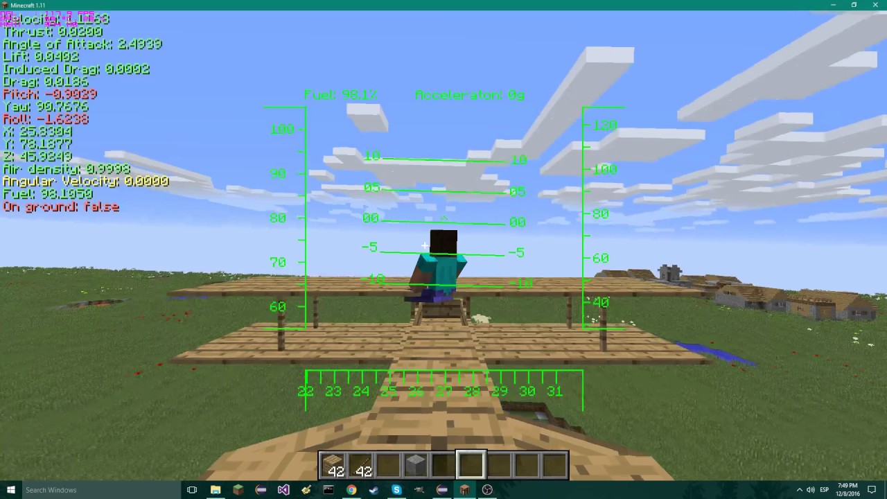 Minecraft Flight Simulator Mod Test Video #2 - YouTube