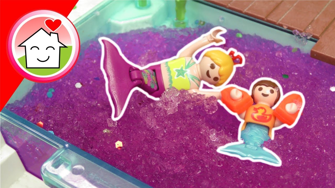 Playmobil Familie Hauser - Meerjungfrauen Pool Geschichten mit Anna und ...