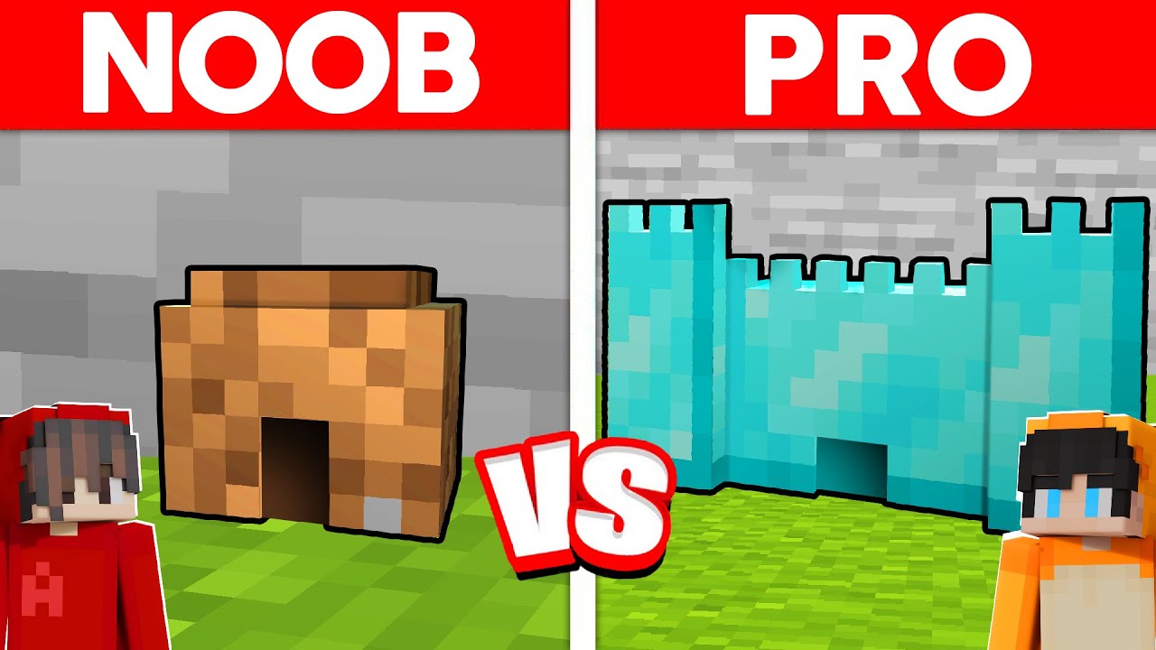 Minecraft NOOB vs PRO: SAFEST TINY HOUSE BUILD CHALLENGE - YouTube