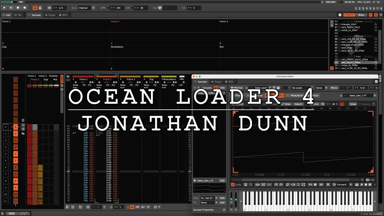Jonathan Dunn: Ocean Loader 4 [C64 cover in Renoise] 🎹 - YouTube