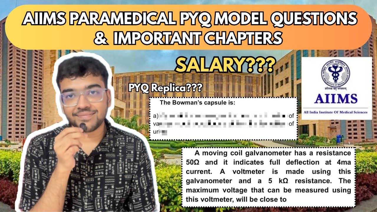 🏥AIIMS Paramedical PYQ Model Questions||Exactly Questions like Exam ...