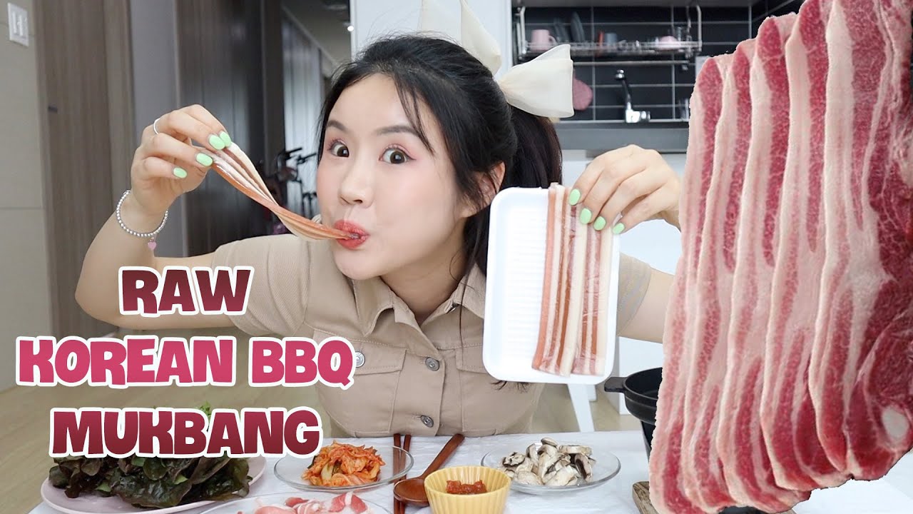 RAW KOREAN BBQ MUKBANG - YouTube