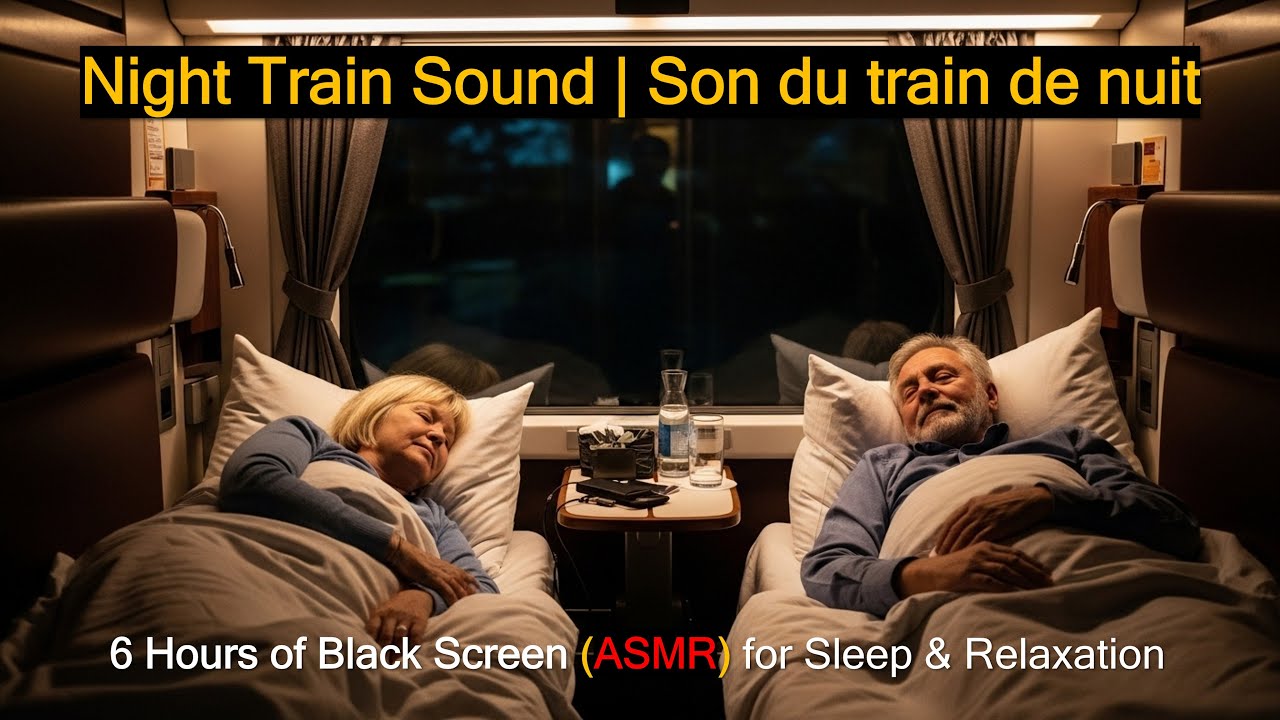 Night Train Sound | Son du train de nuit | 6 Hours of Black Screen ...
