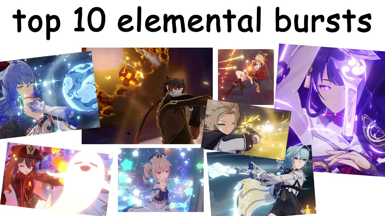 top 10 elemental bursts in genshin impact - YouTube