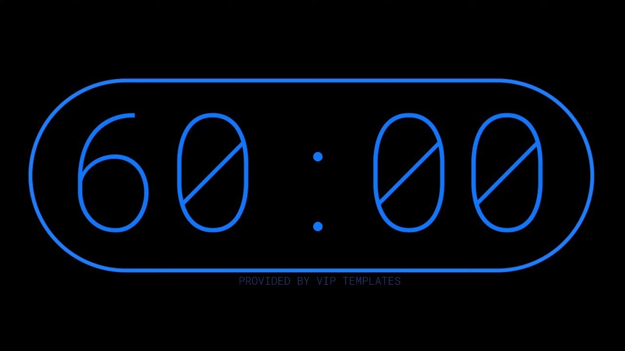 THIN BLUE 60 SECOND TIMER WITH SOUND EFFECTS - YouTube