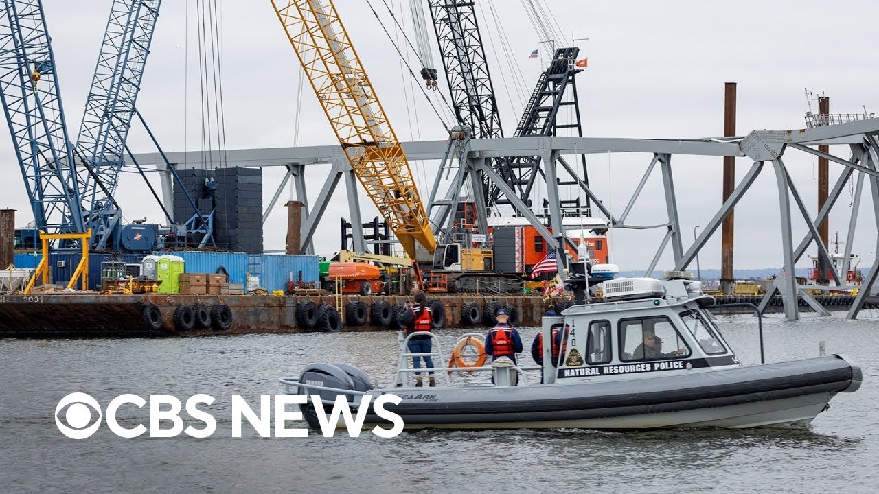 Next steps in Key Bridge recovery as crews open temporary channel - YouTube