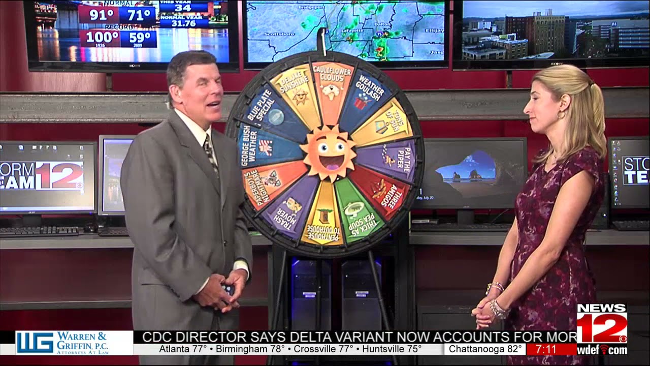 Fun on the news with the WDEF Chattanooga weather wheel with Patrick ...