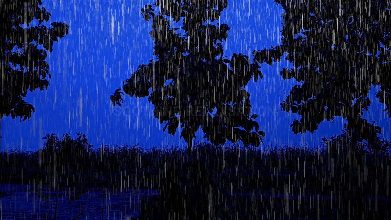Rain Sounds For Sleeping | with Heavy and Thunderous Rainfall at Night ...