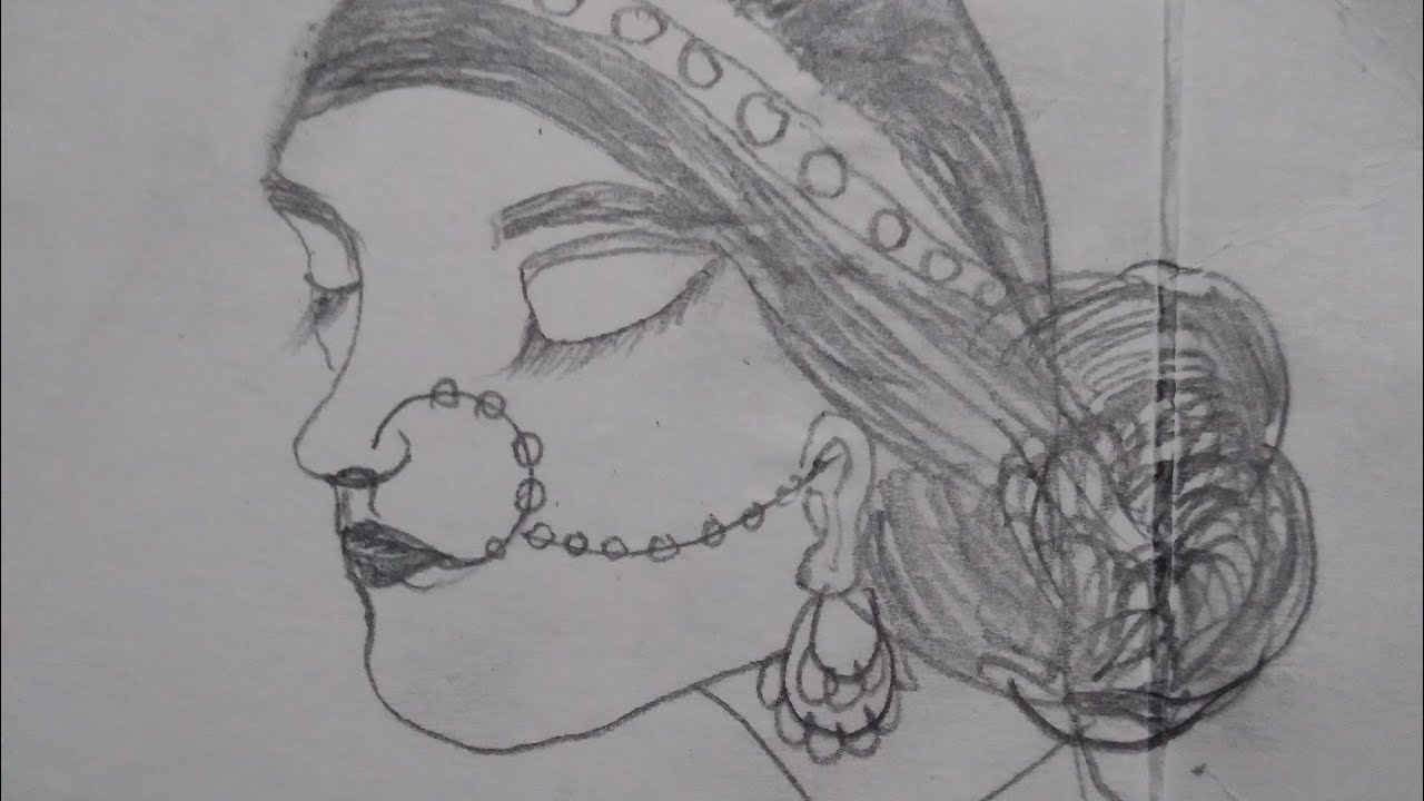 how to draw face easy drawing pencile drawing easy teknic - YouTube