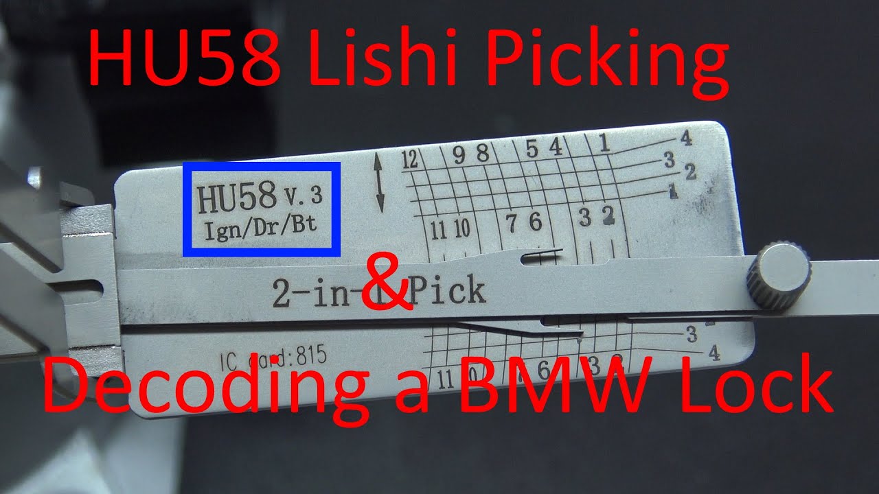 (484) HU58 Lishi Picking & Decoding 1996 BMW 3 Series Lock - YouTube