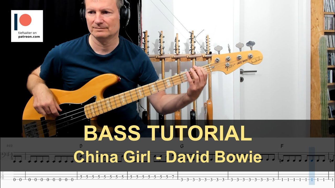 China Girl - David Bowie | Bass Tutorial (Sheet + TABs) - YouTube