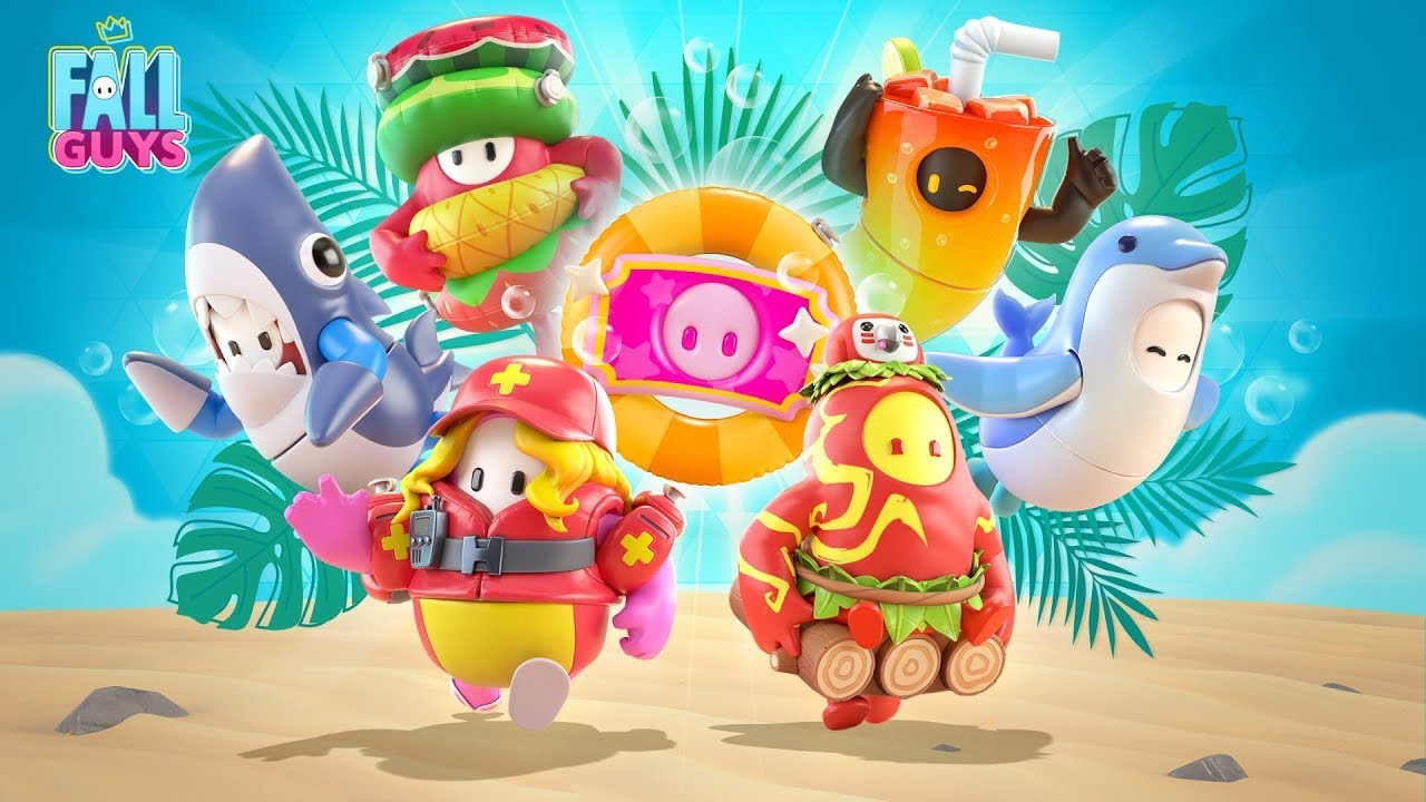 Fall Guys - Tropical Tides Fame Pass skins,emotes, celebration🔥 - YouTube