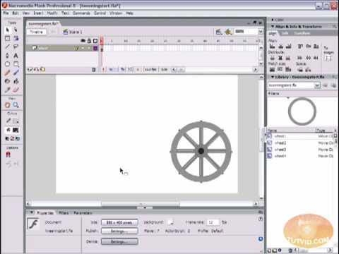 Flash Tutorial! Motion Tweening, Animation! - YouTube