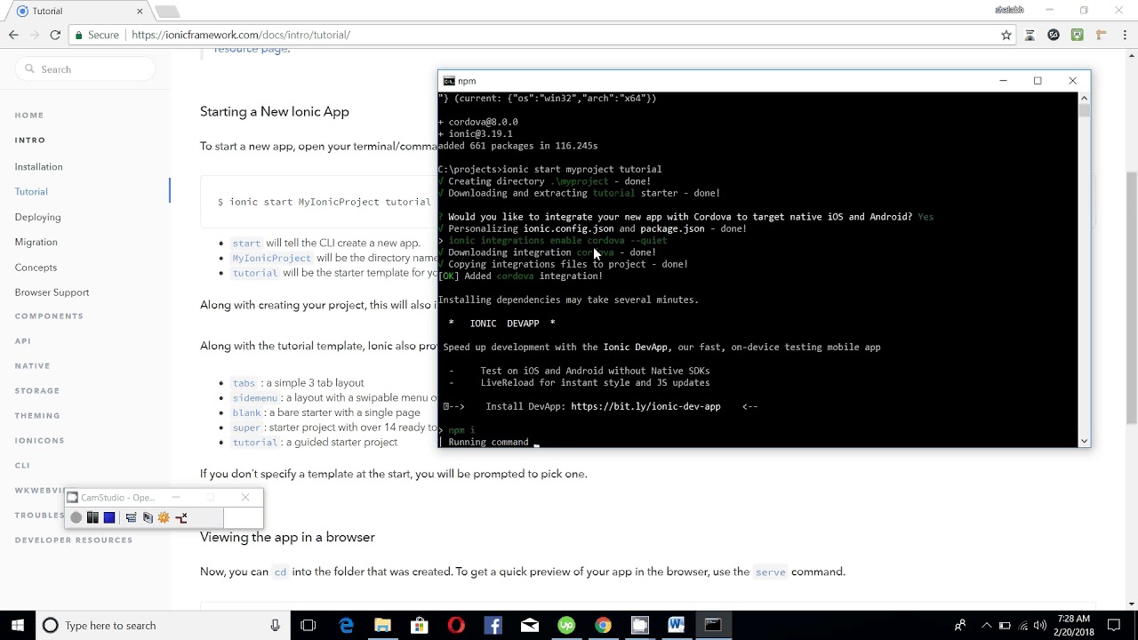 ionic start templates - YouTube