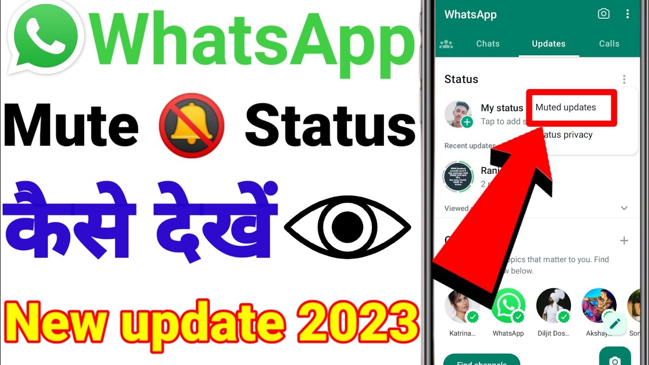 WhatsApp Mute Status कैसे देखें || WhatsApp New update 2023 || WhatsApp ...