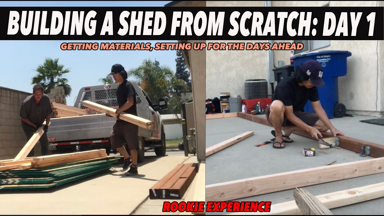 Home DIY: Building a Shed from Scratch - Day 1 - YouTube