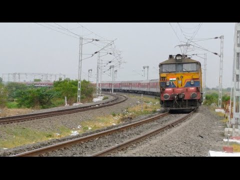 1st Electric Locomotive run with Siddheshwar Express WCAM3, Solapur ...