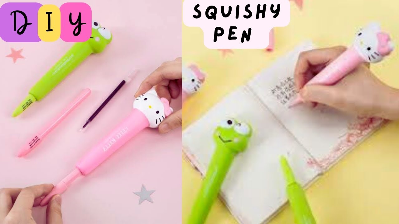 DIY Cute Squishy Pen / handmade paper squishy pen/ Easy papercraft/ Art ...