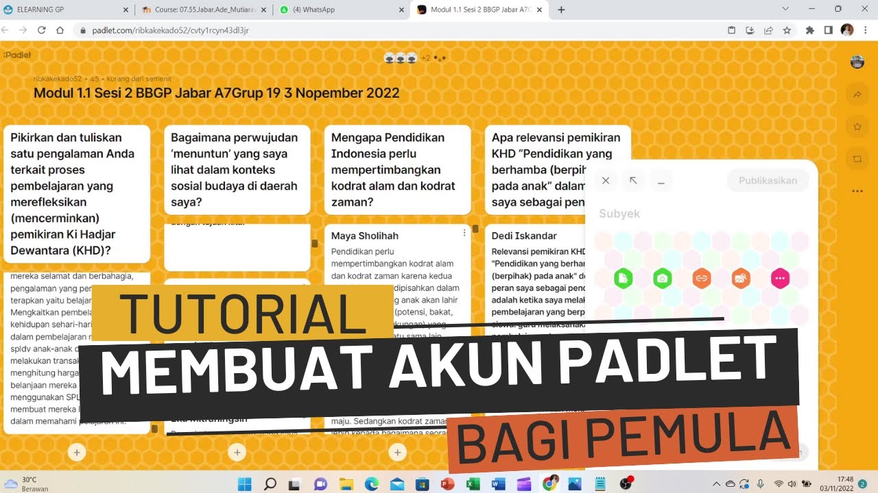 Cara Daftar dan Mengerjakan Tugas Dengan Padlet - YouTube