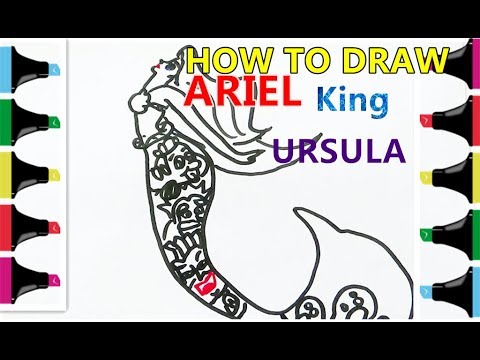 Biba KidsTv - How to Draw & Color The Little Mermaid Ariel/ Coloring ...