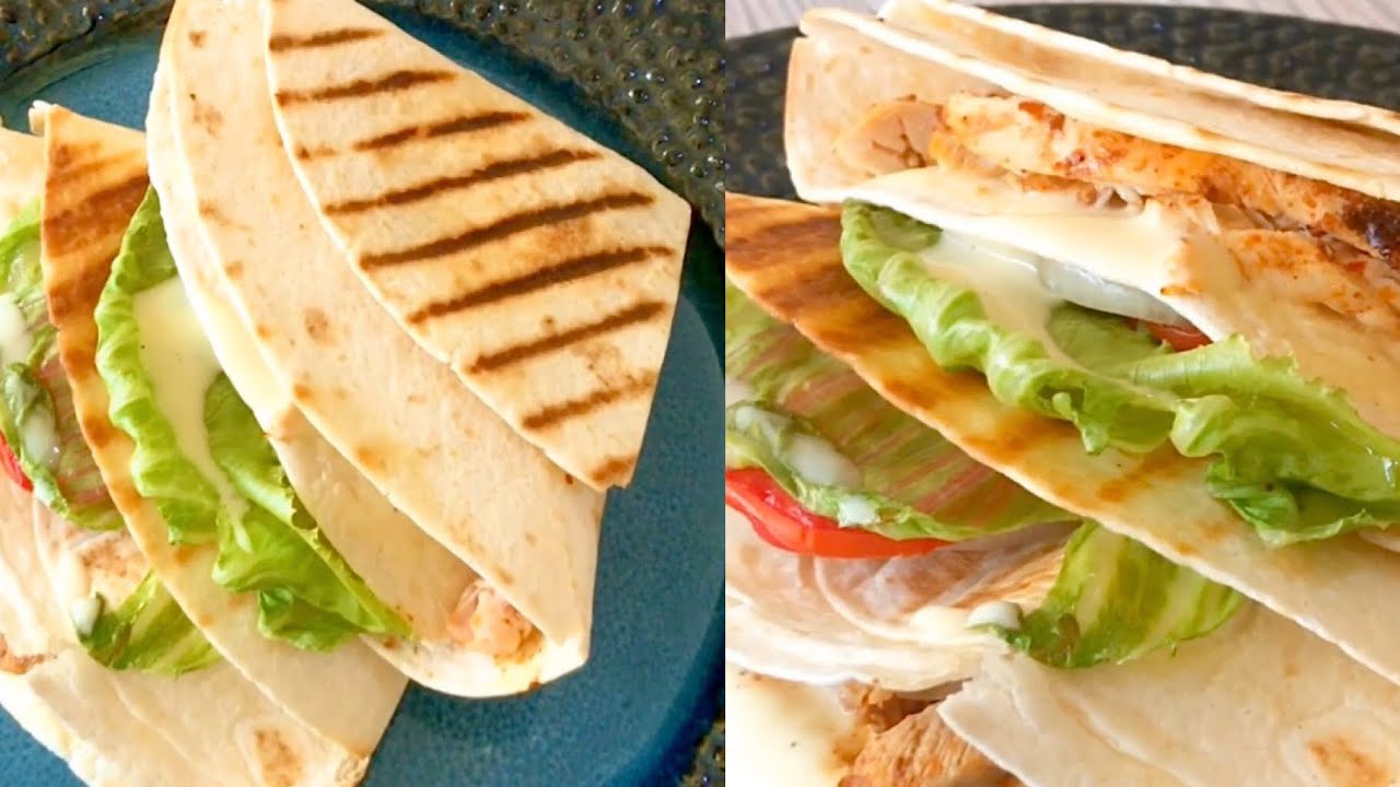 Snack Recipe | Peri Peri Chicken Tortilla Wrap | Easy Snacks Recipes ...