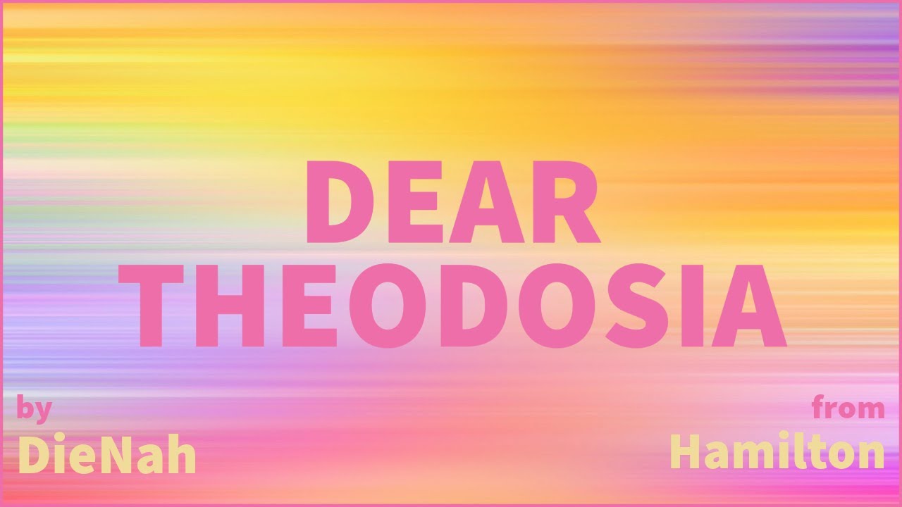Dear Theodosia - Hamilton (reprise version féminine) - YouTube