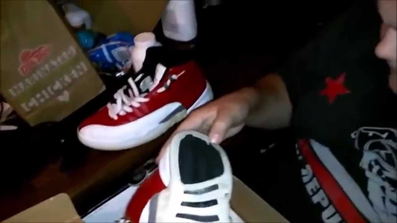 unboxing of a pair of custom retro jordan 12s - YouTube