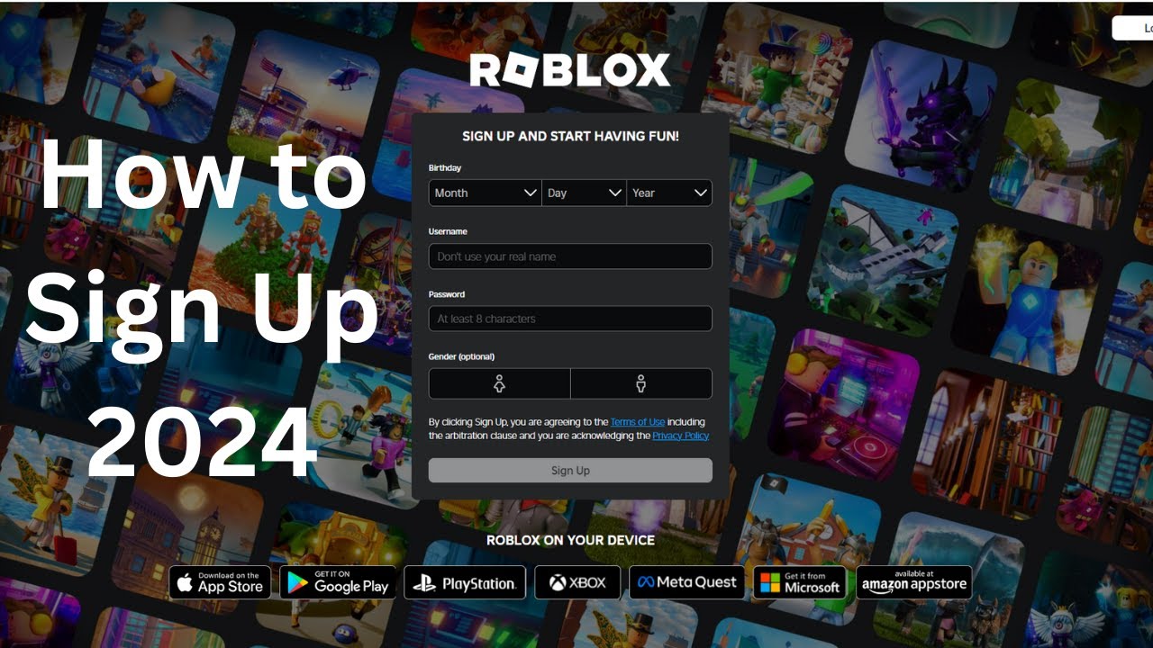 How to Sign Up to ROBLOX 2024 - YouTube