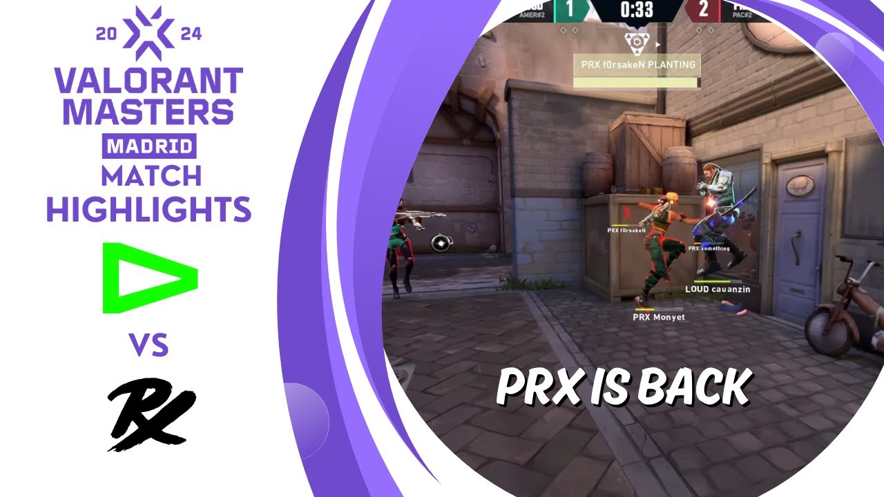 LOUD vs. PRX — VCT Masters Madrid 2024— Playoffs - YouTube