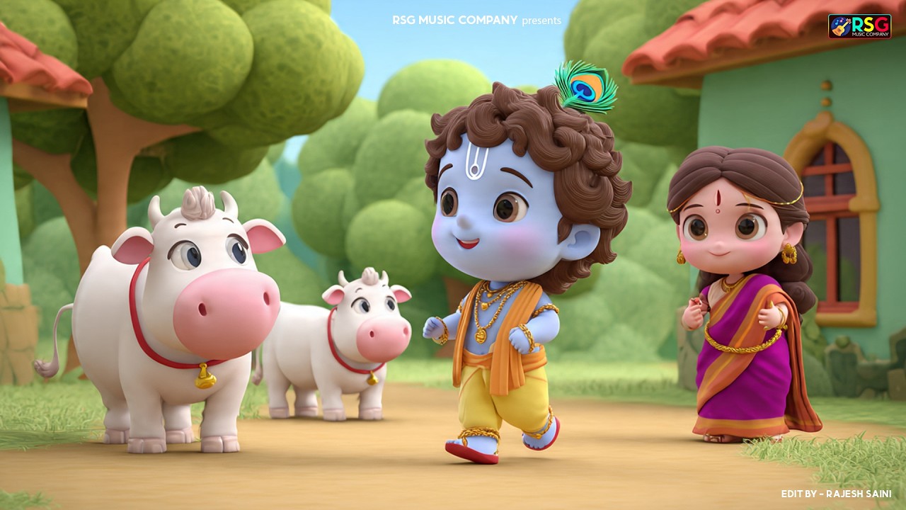 Choti Choti Gaiya, Chote Chote Gwal | छोटी छोटी गैया | #Little Krishna ...
