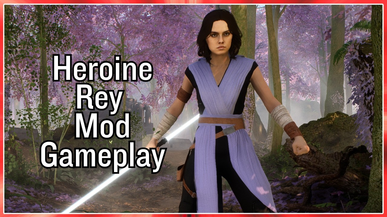 Star Wars Battlefront II - Jedi Heroine Rey Mod Gameplay - YouTube