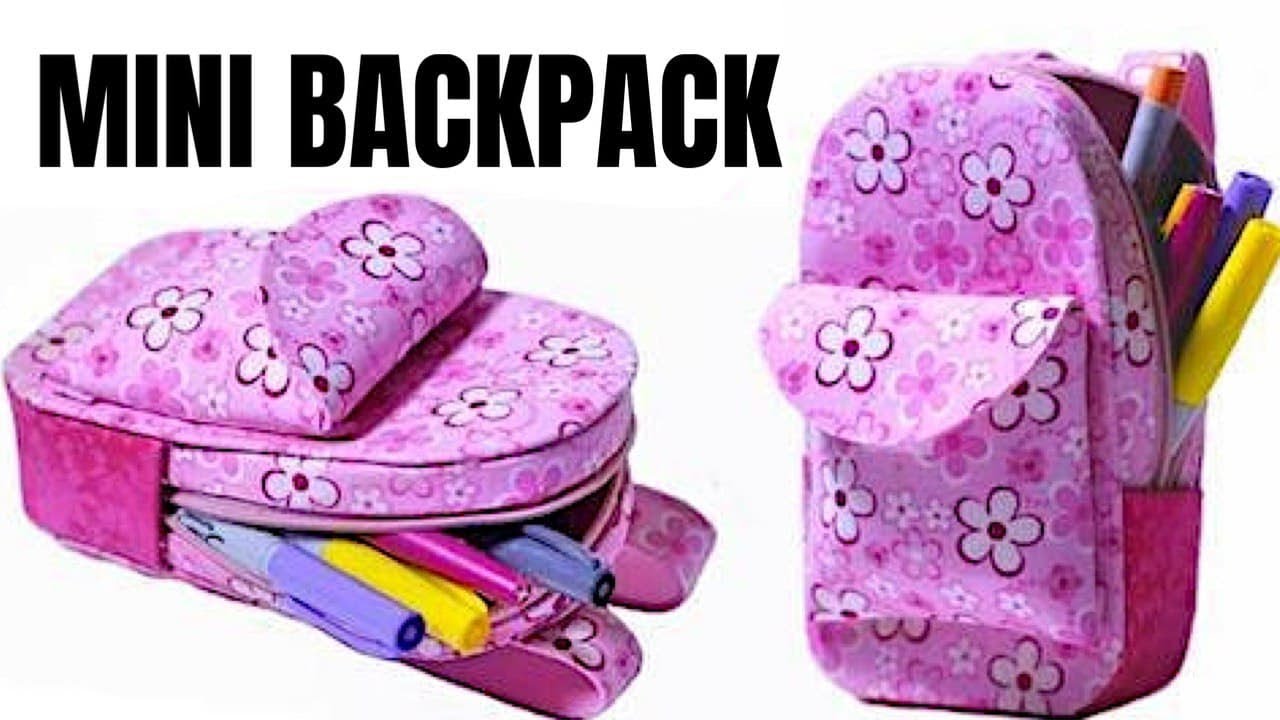 DIY MINI BACKPACK POUCH TUTORIAL - YouTube
