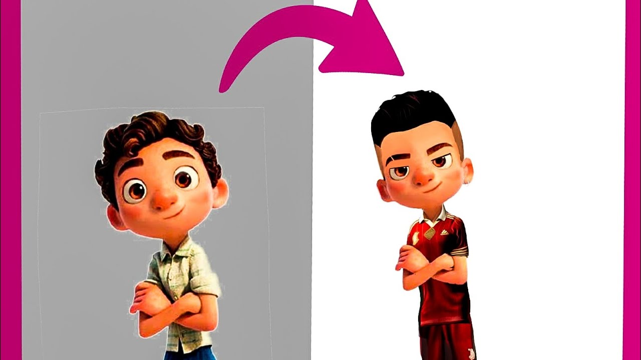 Luca Pixar: Luca glowup into Cristiano Ronaldo (Manchester Utd) # ...