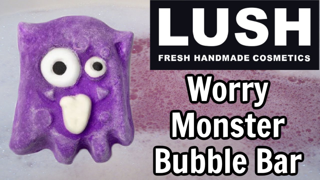 LUSH Worry Monster Bubble Bar DEMO - YouTube