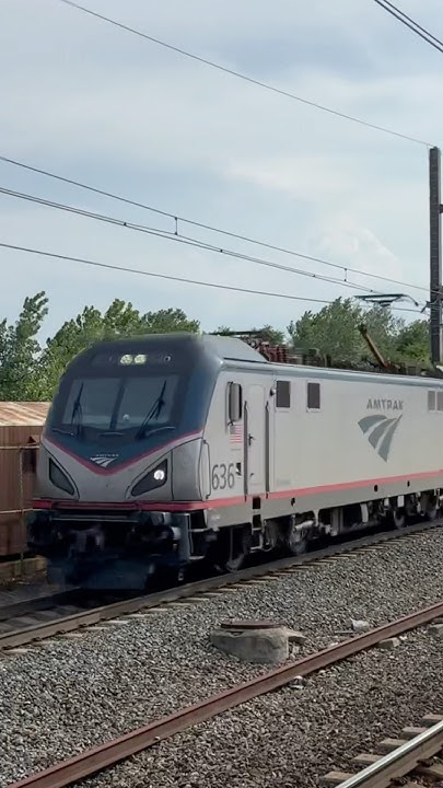 Amtrak 42 flies through Secaucus, NJ with a P42 trailing and a friendly crew! (7/16/25) - YouTube
