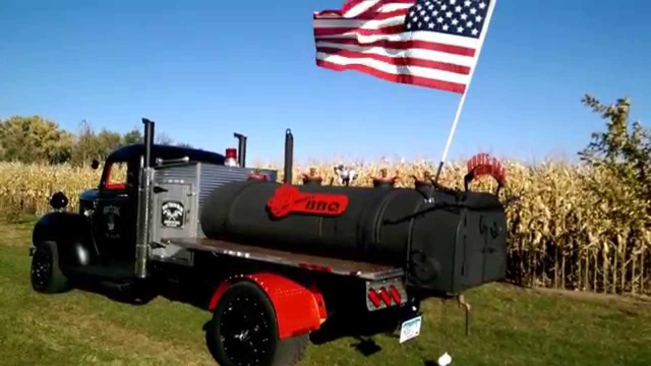 Hoot's 1940 Chevy Custom Built BBQ Truck - For Sale. - YouTube