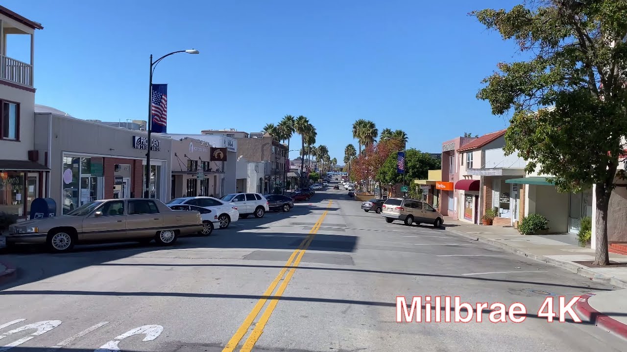4K Scenic Walk: Millbrae Downtown, Bay Area, California 2020 - 12 mins ...