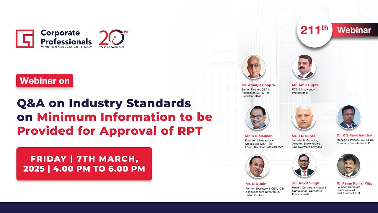 Webinar on “Q&A on Industry Standards on Minimum Information to be ...