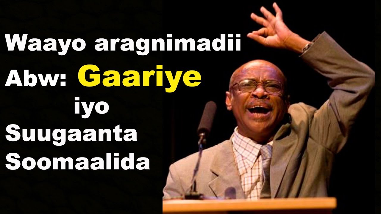 Gaariye oo sharaxaya noocyada Suugaanta Somalida iyo godadka maansada ...